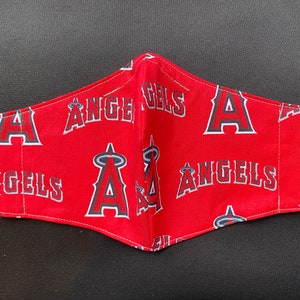 Los Angeles Angels MLB Fabric Face Mask, 100% Cotton W/ Filter Pocket ...