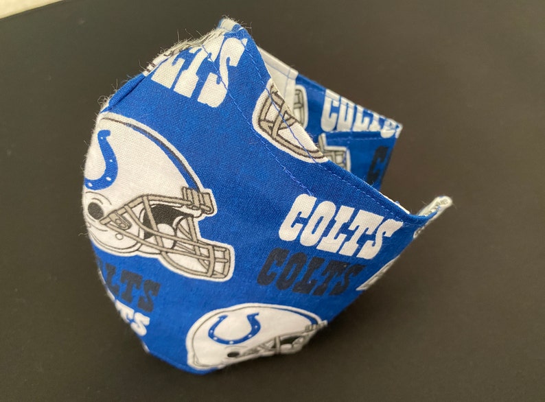 Indianapolis COLTS NFL Fabric Face Mask 100% Cotton W/ Filter - Etsy