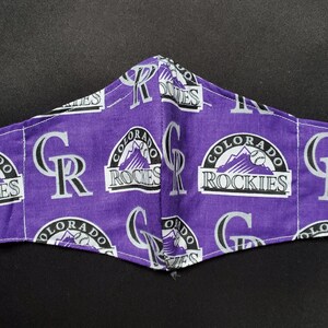 Colorado ROCKIES MLB Fabric Face Mask, 100% Cotton W/ Filter Pocket ...