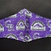Colorado ROCKIES MLB Fabric Face Mask, 100% Cotton W/ Filter Pocket ...