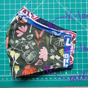 Japanese Flower FACE MASK, 100% Premium Cotton With Filter Pocket ...