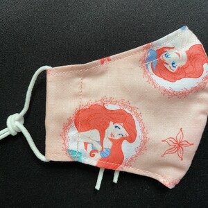 Little Mermaid Ariel Fabric Kids FACE MASK 100% - Etsy