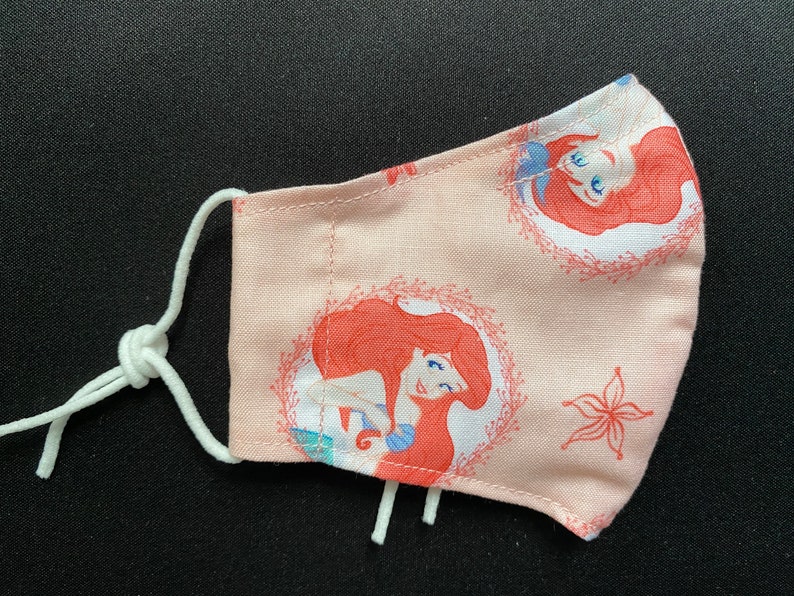 Little Mermaid Ariel Fabric Kids FACE MASK 100% | Etsy