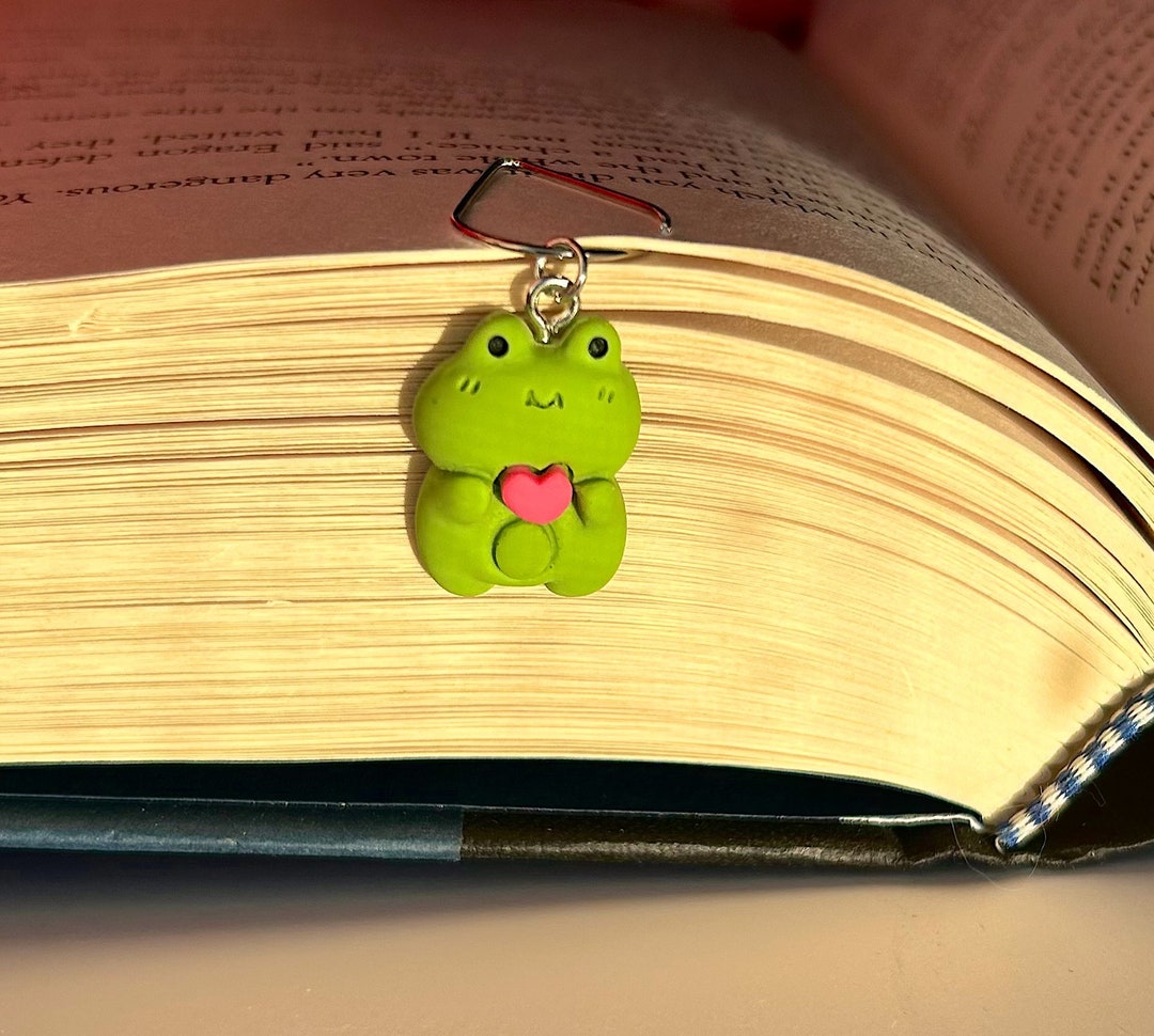 Cute Frog Charm Bookmark Adorable Kawaii Book Marker - Etsy