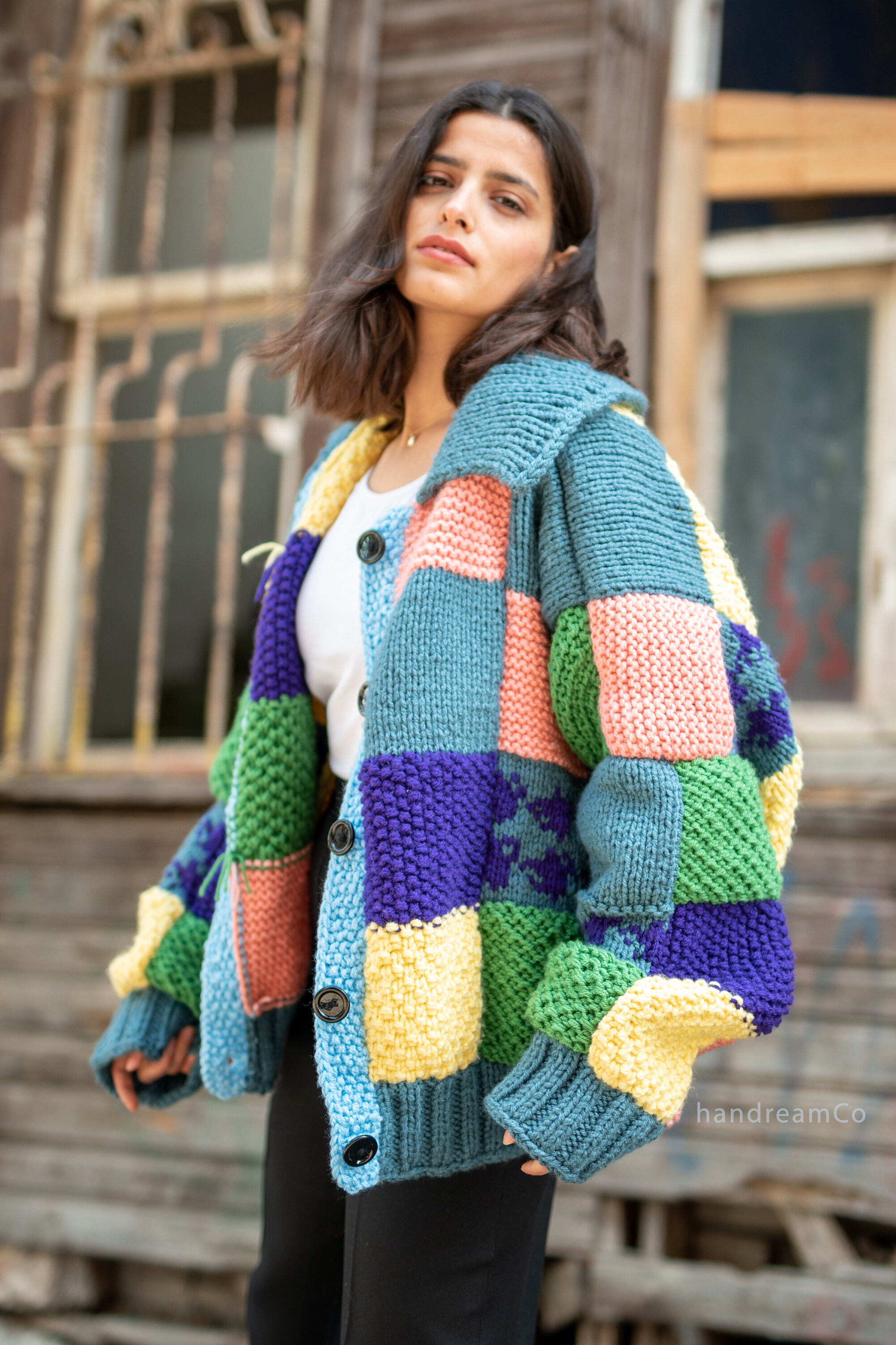 Harry Style Cardigan Harry Styles Sweater Patchwork | Etsy