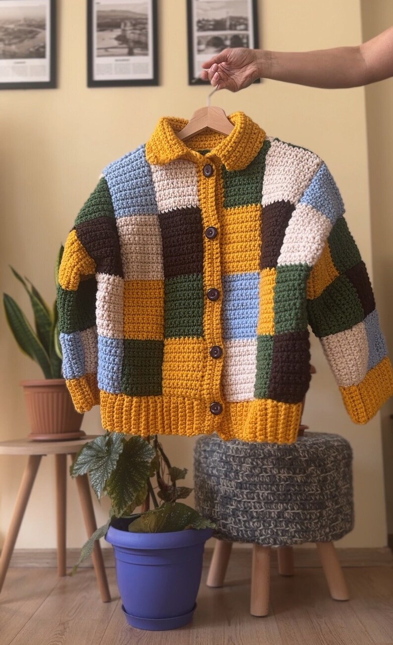 SAMPLE SALE- Hand Knit Cardigan, Crochet Sweater, Harry Styles Cardigan ...