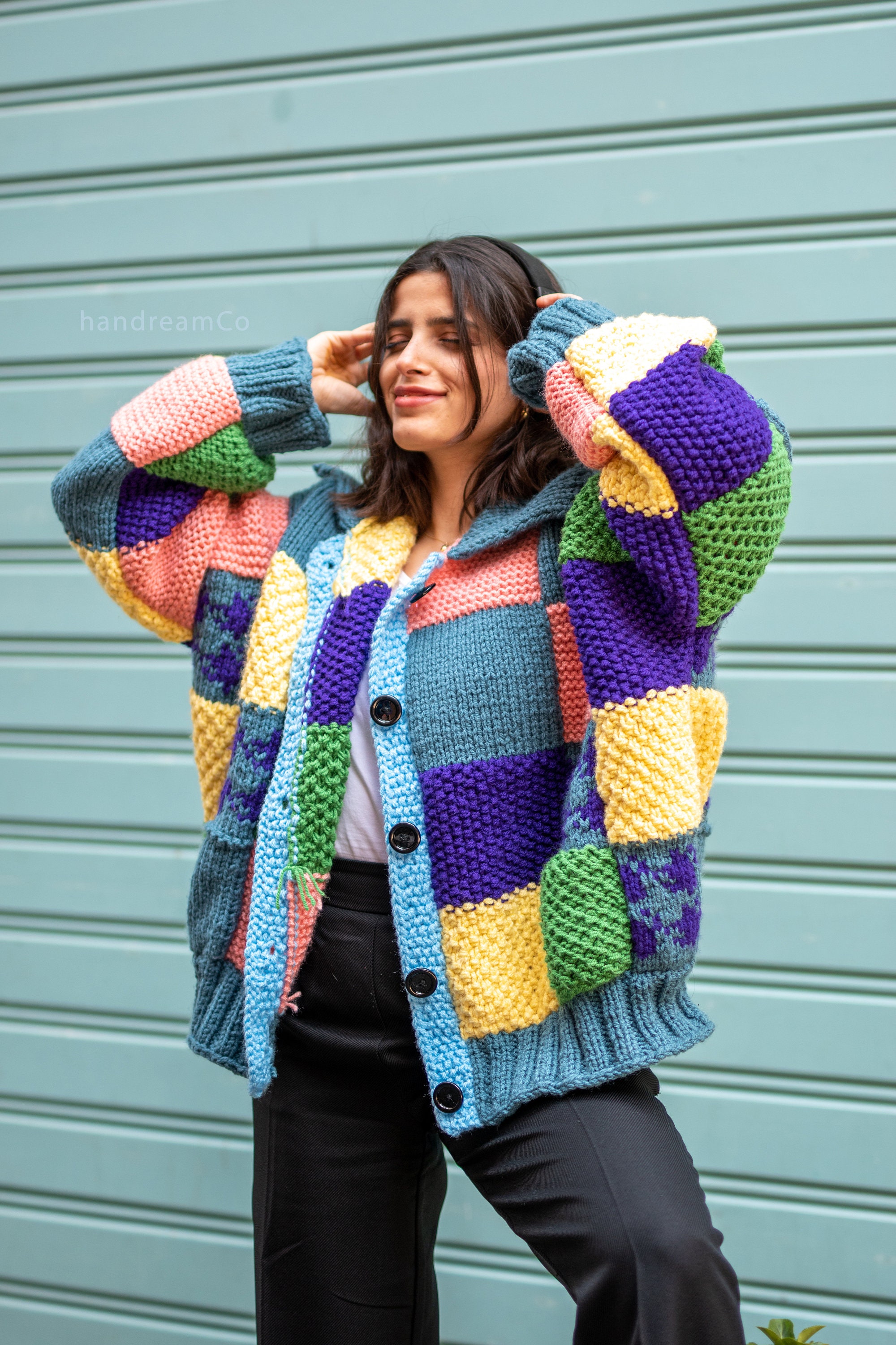 Harry Style Cardigan Harry Styles Sweater Patchwork | Etsy