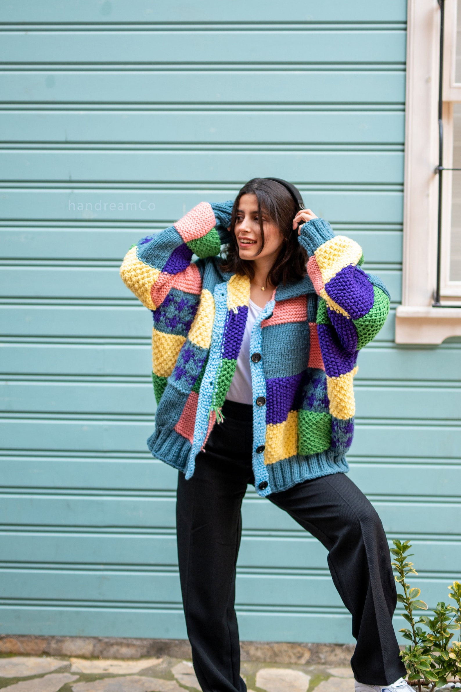 Harry Style Cardigan, Harry Styles Sweater, Patchwork Cardigan,hand ...