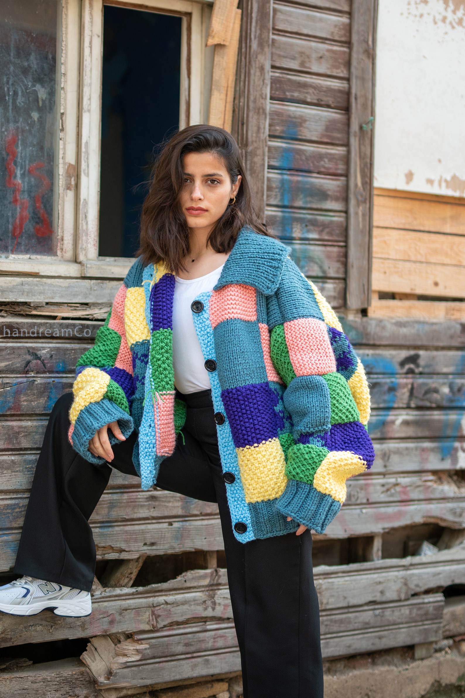 Harry Style Cardigan Harry Styles Sweater Patchwork | Etsy