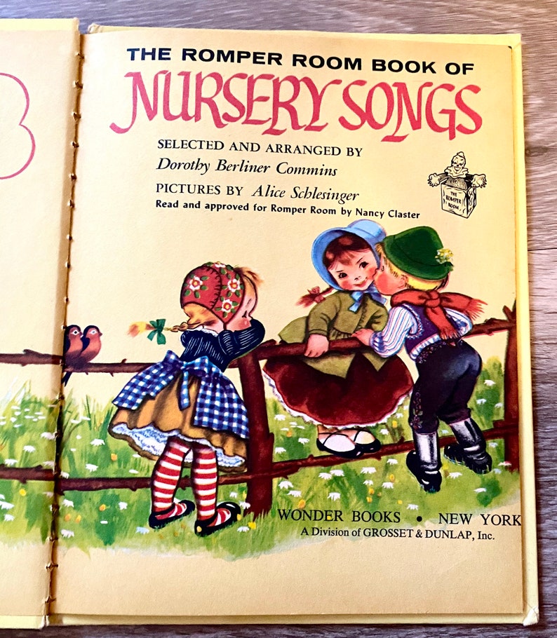 Antique 1954 the Romper Room Book of Nursey Songs Wonder - Etsy