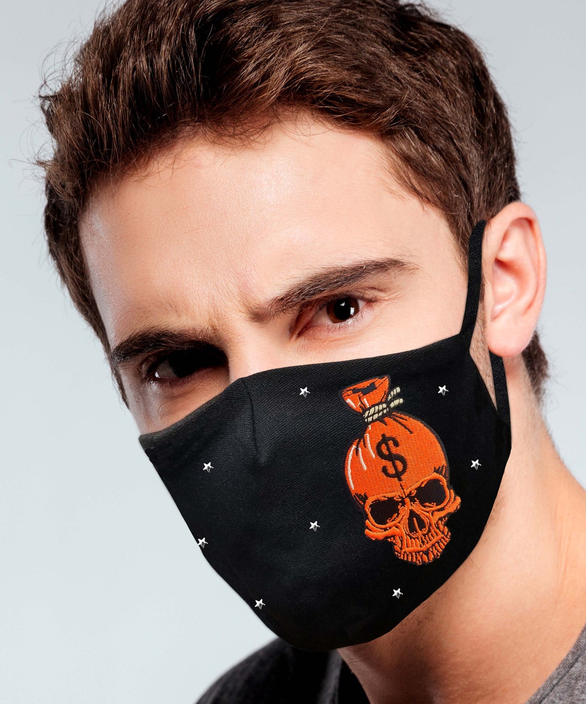 Bag of Money Face Mask With Filter Pocket Embroidered W/ Metal | Etsy