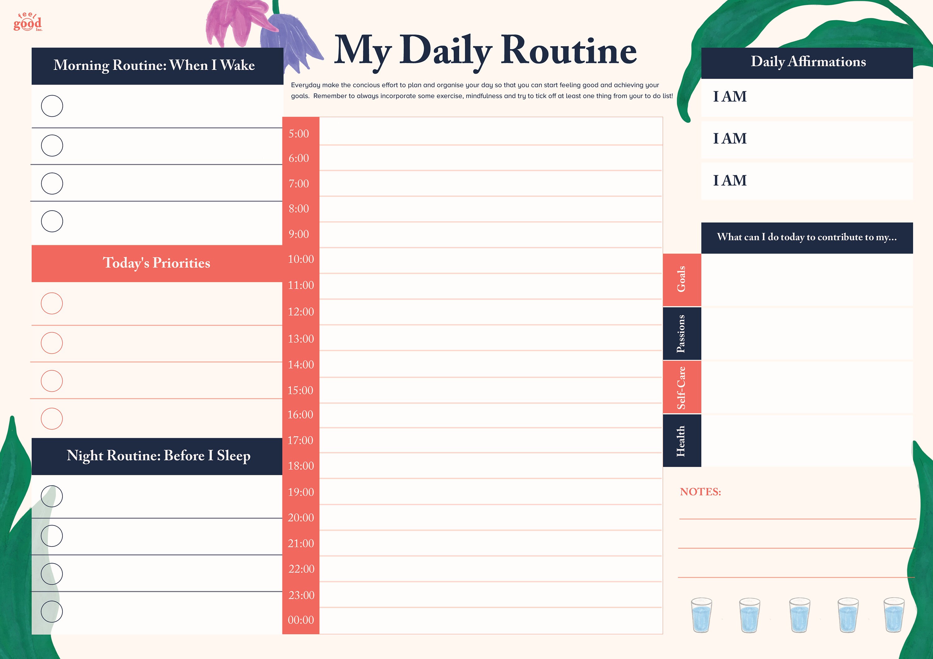 Printable Daily Routine Planners - Etsy