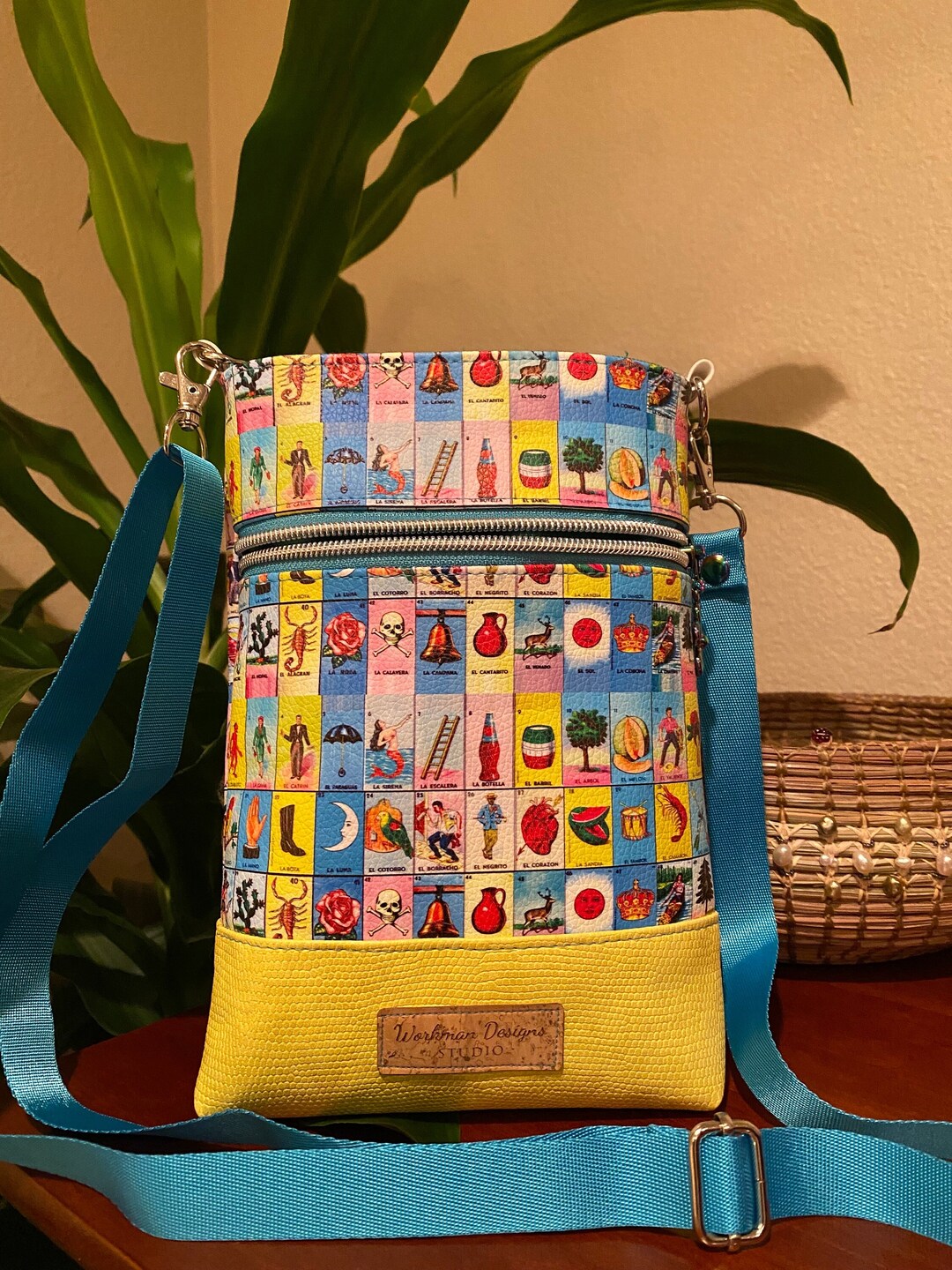 Loteria Themed Crossbody Purse. Minimalist Phone Bag With Colorful ...