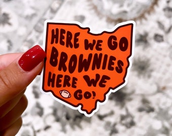 Cleveland Football Emblem Round Retro CLE Window Decal Bumper Sticker ...