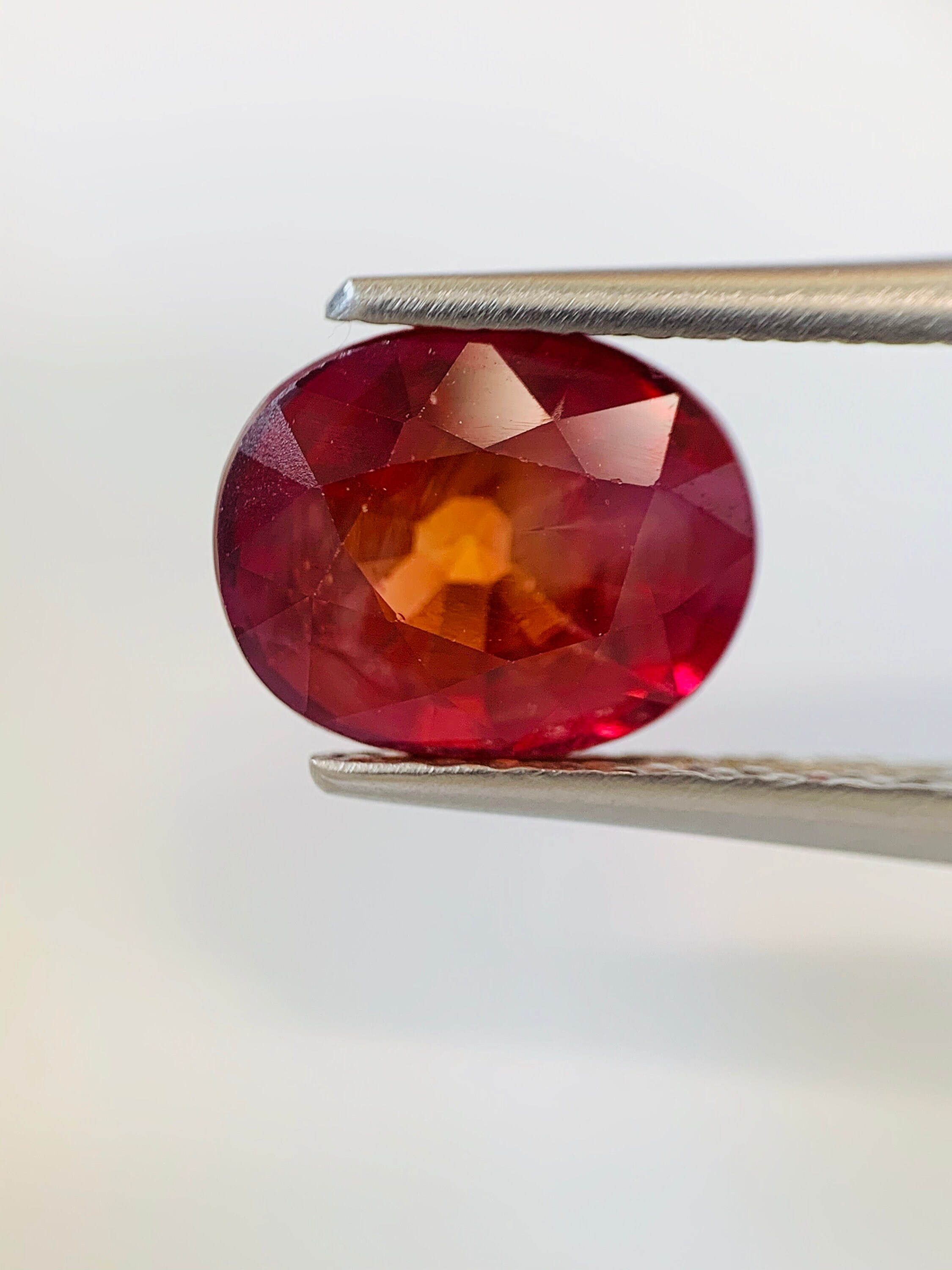 Natural Songea Ruby Redish Orange 3.36 cts | Etsy