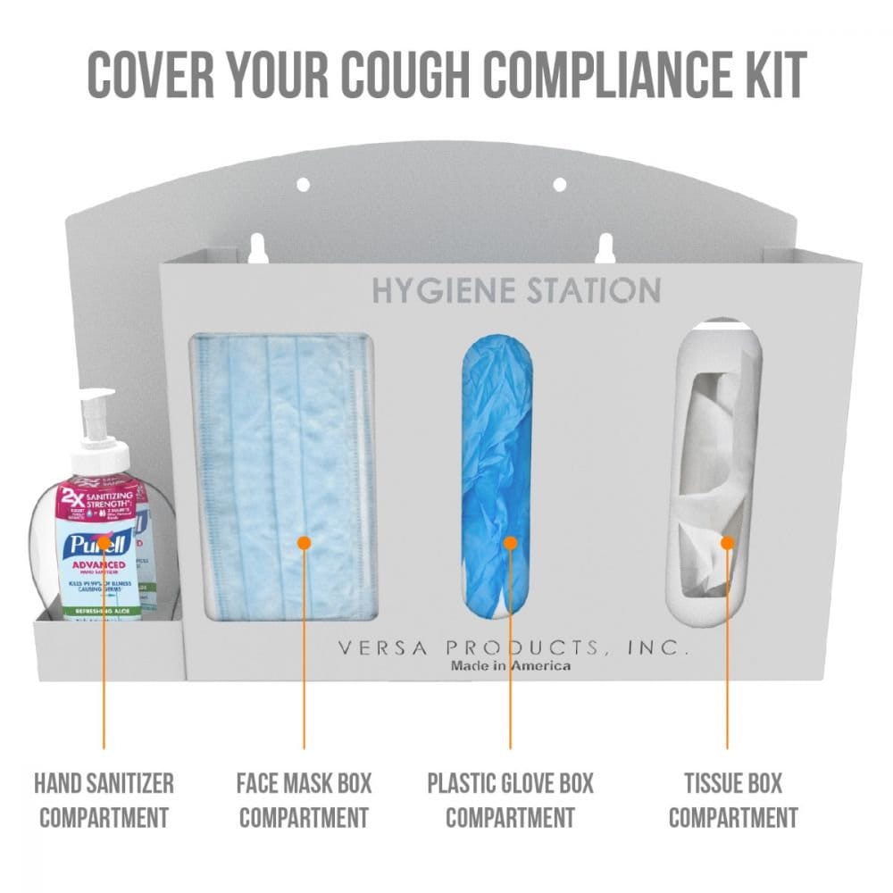 Respiratory Hygiene Sanitation Station by Versa Products 4 Compartments ...