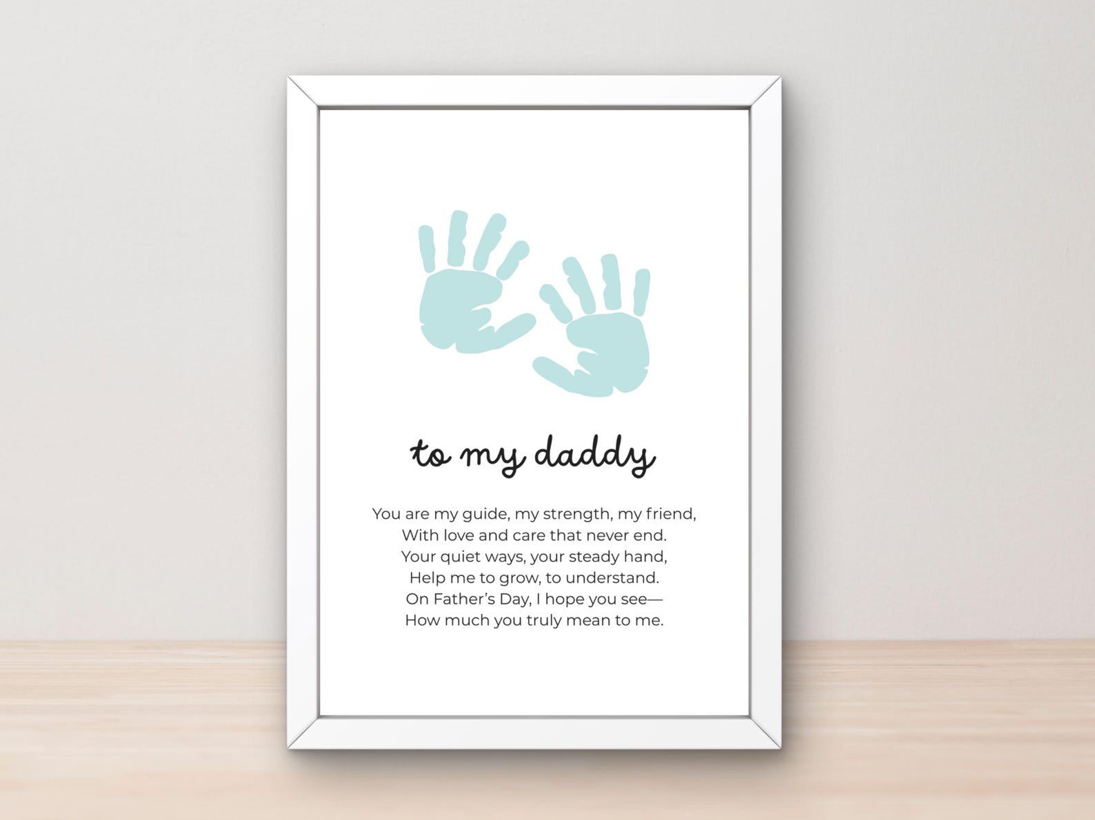 Daddy Handprint Poem, Father's Day Handprint Art, Valentines Handprint ...