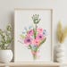 Mother's Day Craft Handprint Floral Bouquet Printable Art, Birthday ...
