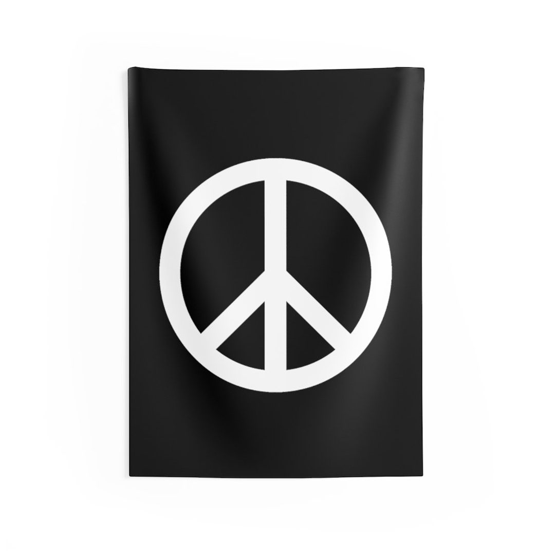 Peace Sign Wall Flag - Etsy