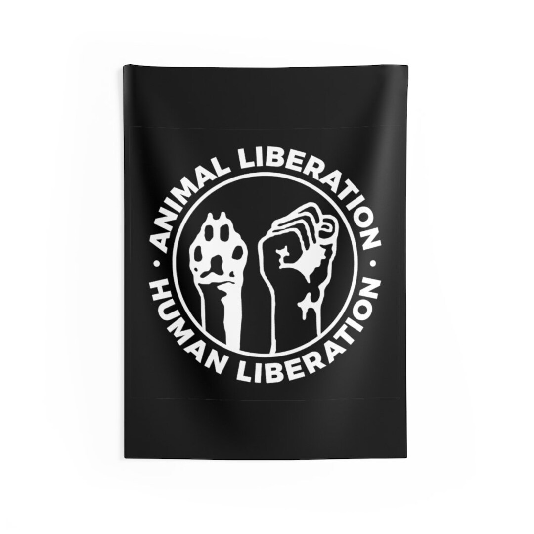 Animal Liberation Human Liberation Wall Flag - Etsy