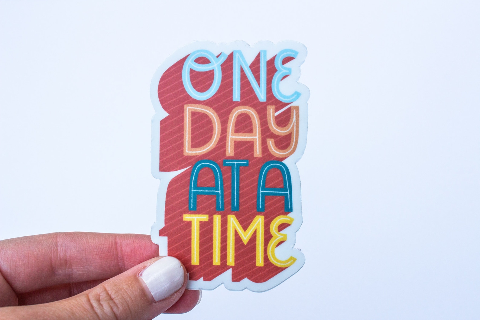 One Day at A Time Sticker Inspirational Vinyl Matte Die Cut Sticker for ...