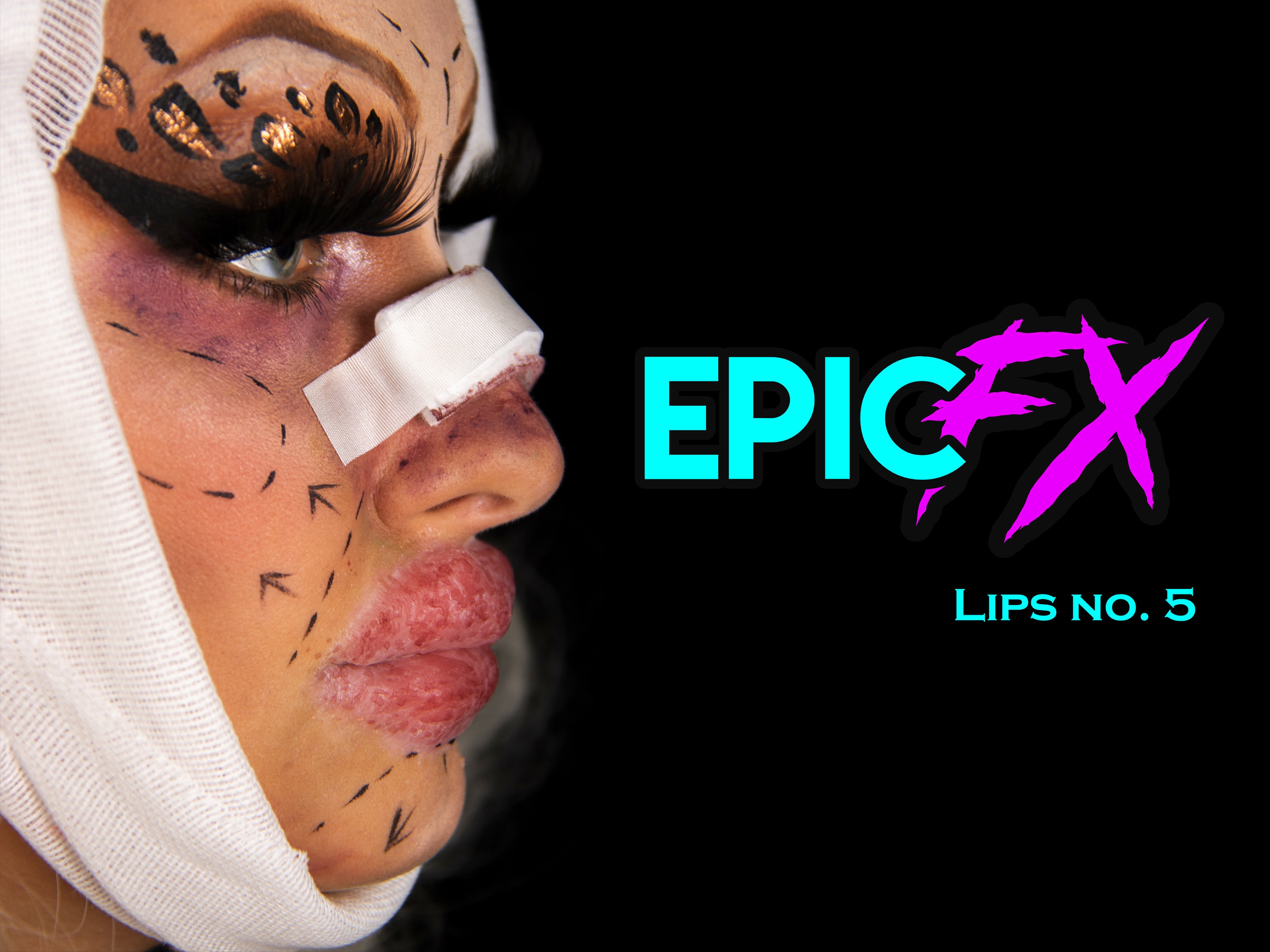 Swollen Lips Silicone Prosthetic Special FX Makeup - Etsy