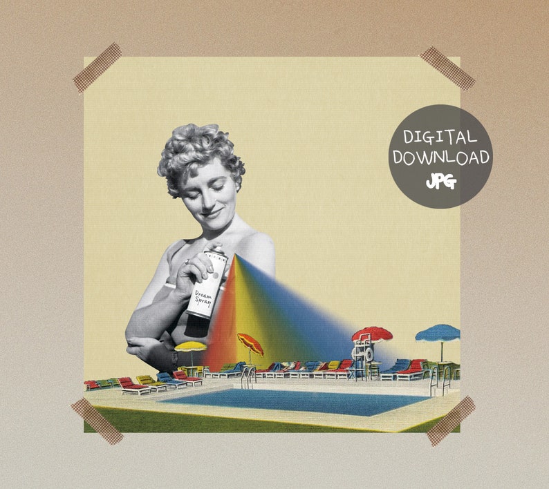 Vintage Art Collage Artwork Photo Collage Surreal Art - Etsy