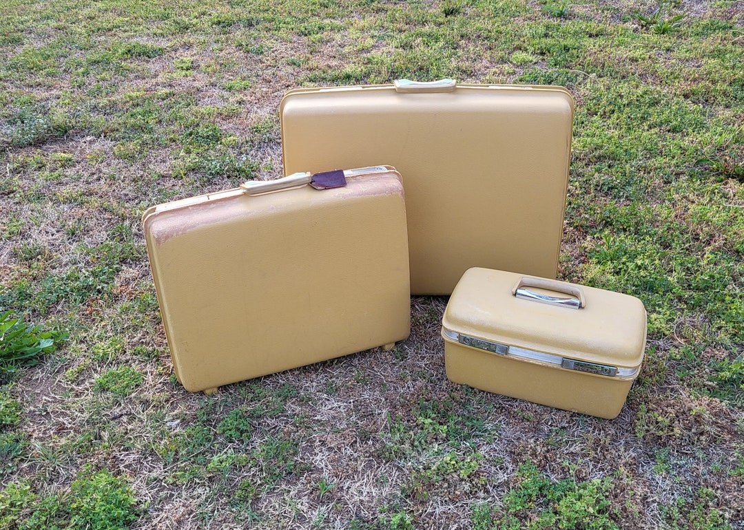 Vintage Mustard Yellow Samsonite Luggage Set of 3 Vintage Luggage ...