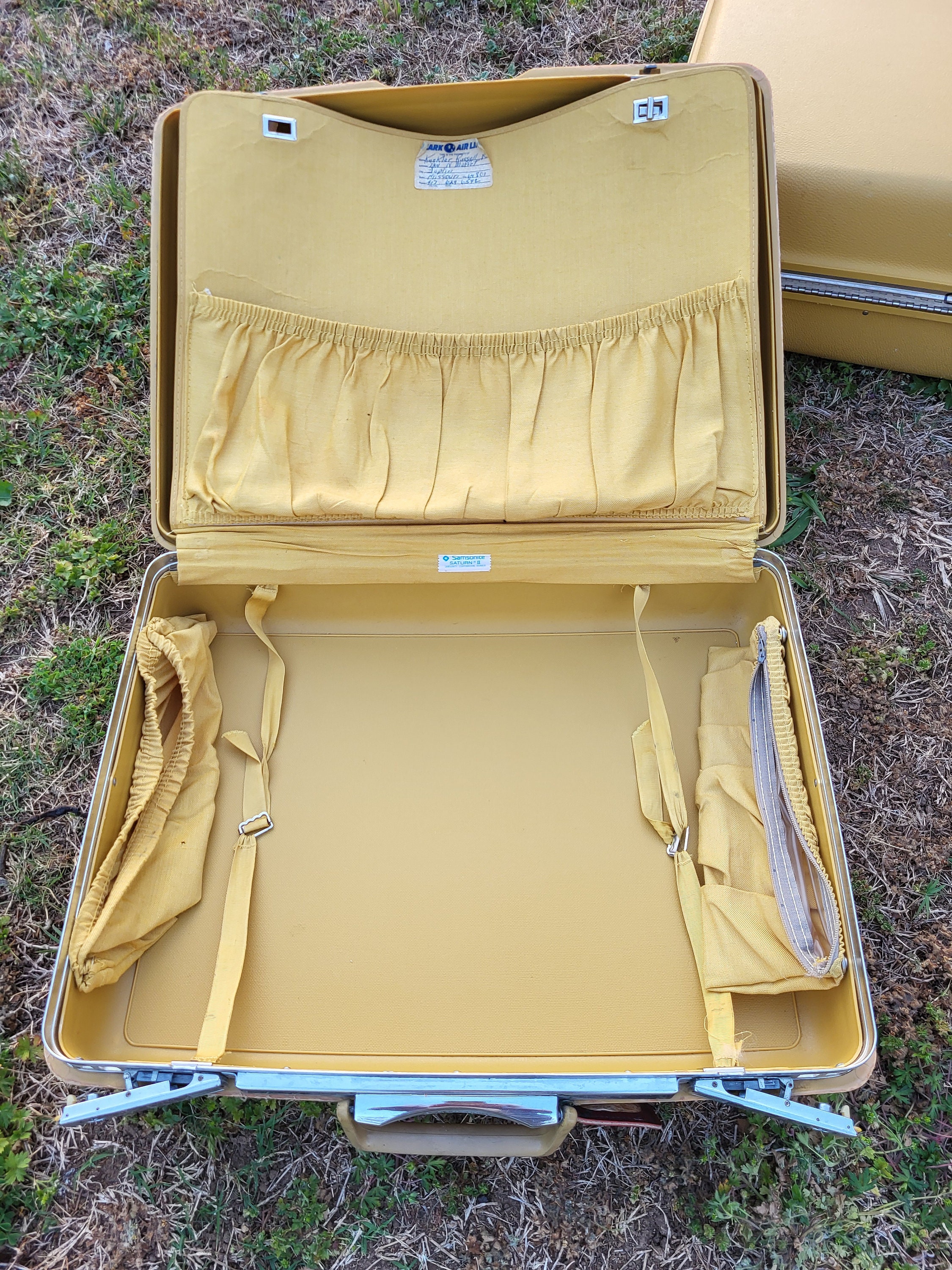 Vintage Mustard Yellow Samsonite Luggage Set of 3 Vintage Luggage ...