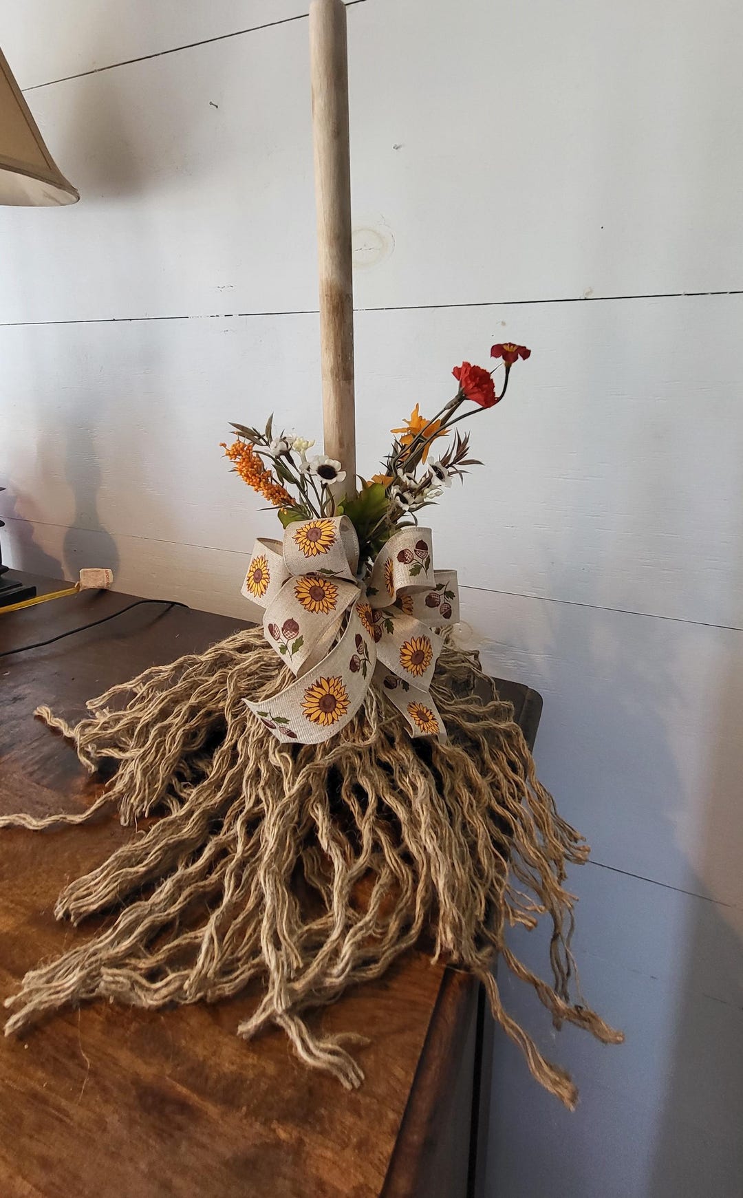 Fall Broom Centerpiece Fall Broom Witch Broom Fall Centerpiece - Etsy
