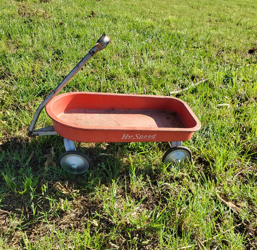 Vintage Hy Speed Red Wagon Gift for Her Gift for Him Garden Decor Red ...