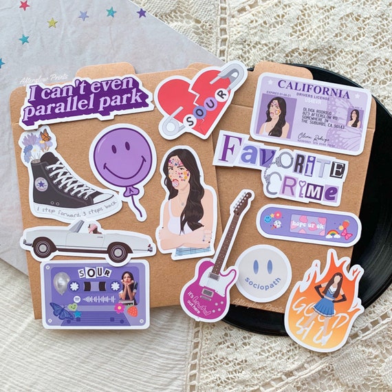 SOUR Inspired Stickers 13 Pcs BONUS Sticker | Etsy