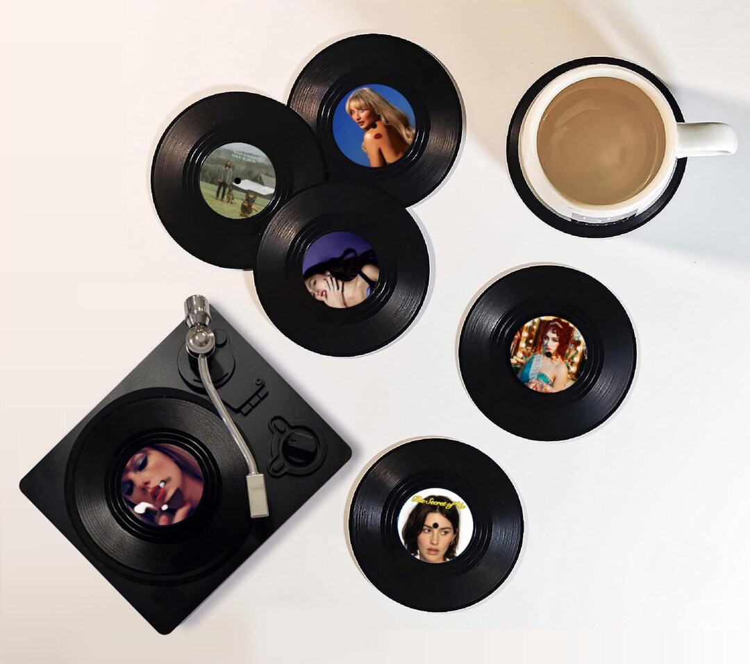 Custom Vinyl Record Coasters - Etsy