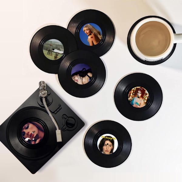 Vinyl Coasters - Etsy