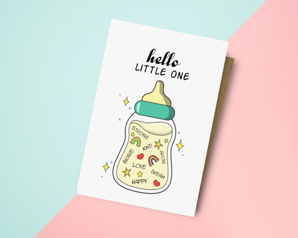 Printable Welcome New Born Baby Card, Baby Shower Congratulations ...