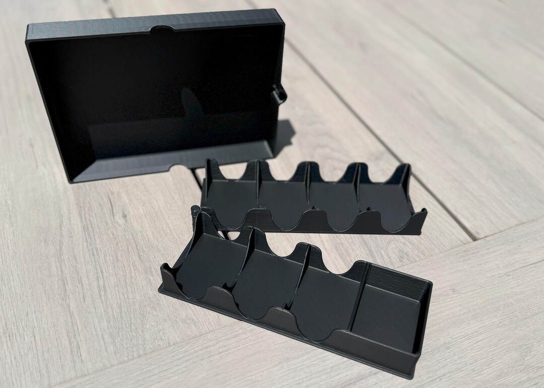 Mini Euro Hinged Card Box With Game Piece Storage Slot - Etsy