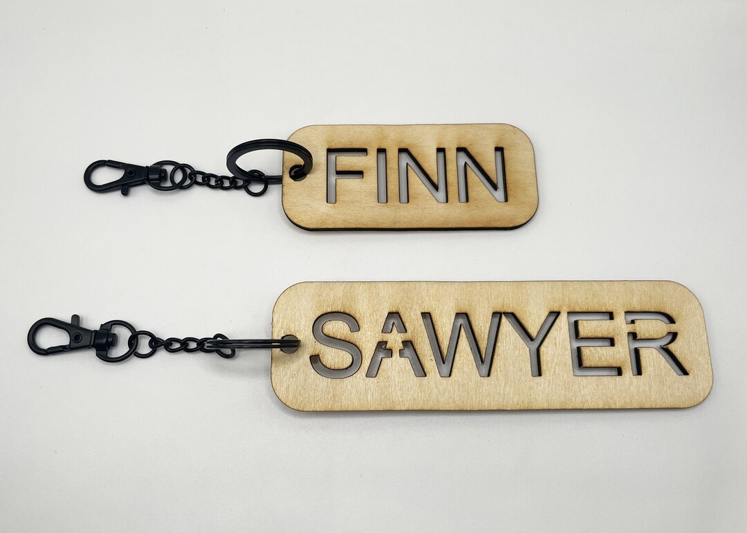 Laser Cut Wooden Name Key Chain - Etsy