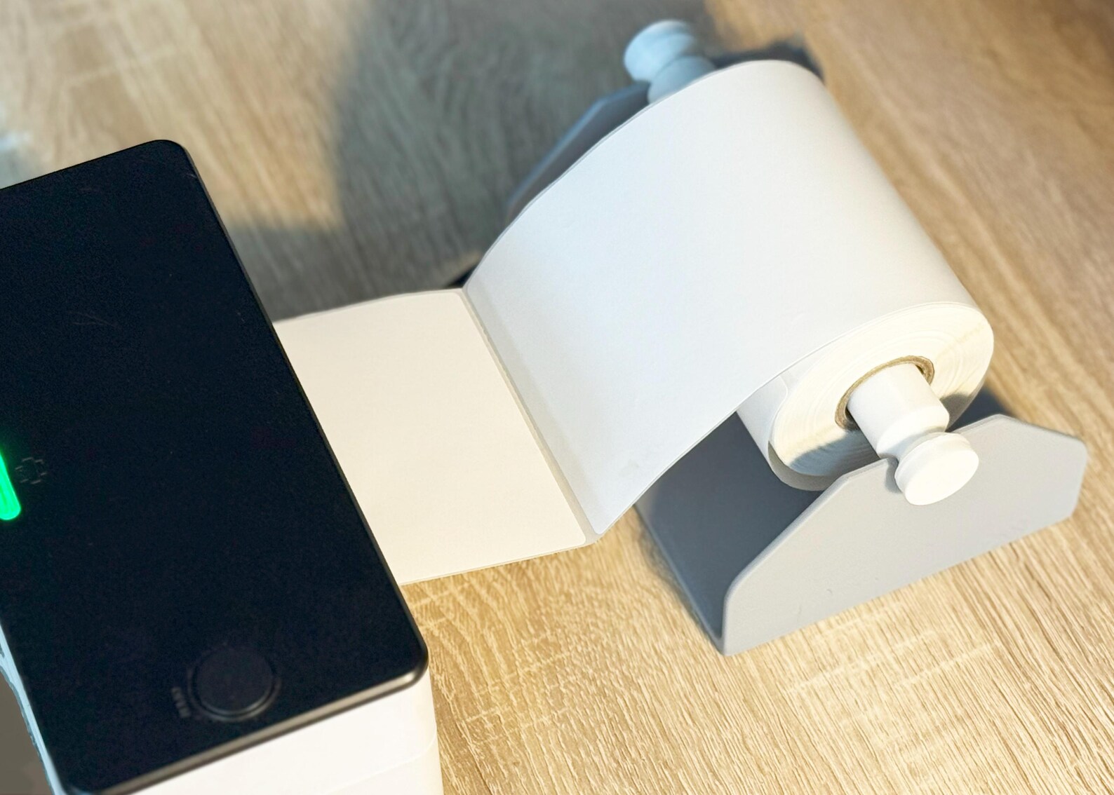 Universal Thermal Label Roll Holder – Desktop Dispenser With Rod and ...
