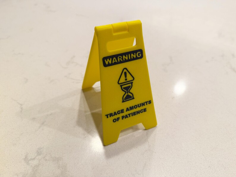 Mini Caution Desk Signs – Set of 4 | Funny Workplace Warning Signs - Etsy