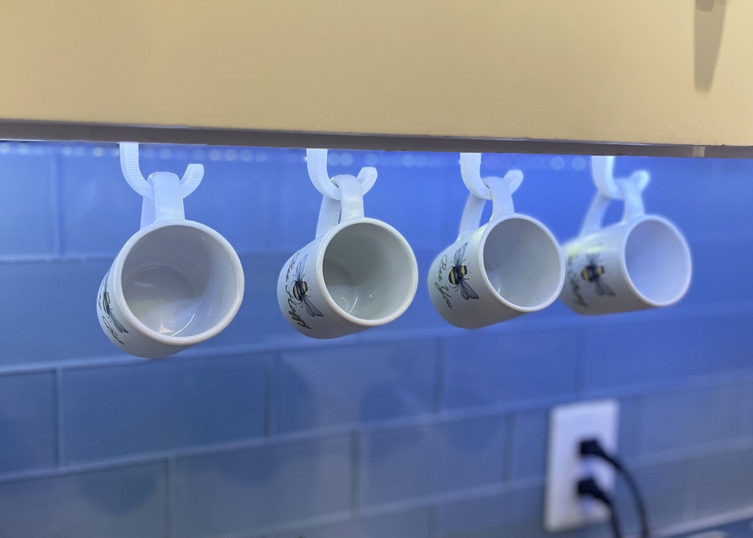 Under Cabinet Cup Holder for Espresso and Coffee Cups - Pack of 2 ...