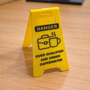 Mini Caution Desk Signs – Set of 4 | Funny Workplace Warning Signs - Etsy