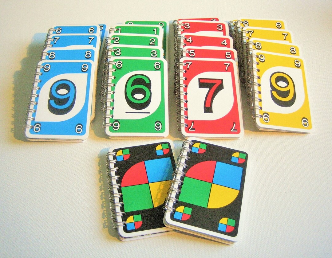 Retro Notebook UNO SPIELCARTEN Pure Upcycling Notepad - Etsy