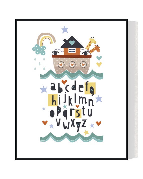 Noah's Ark Alphabet Downloadable Print. Kids Room Decor. - Etsy
