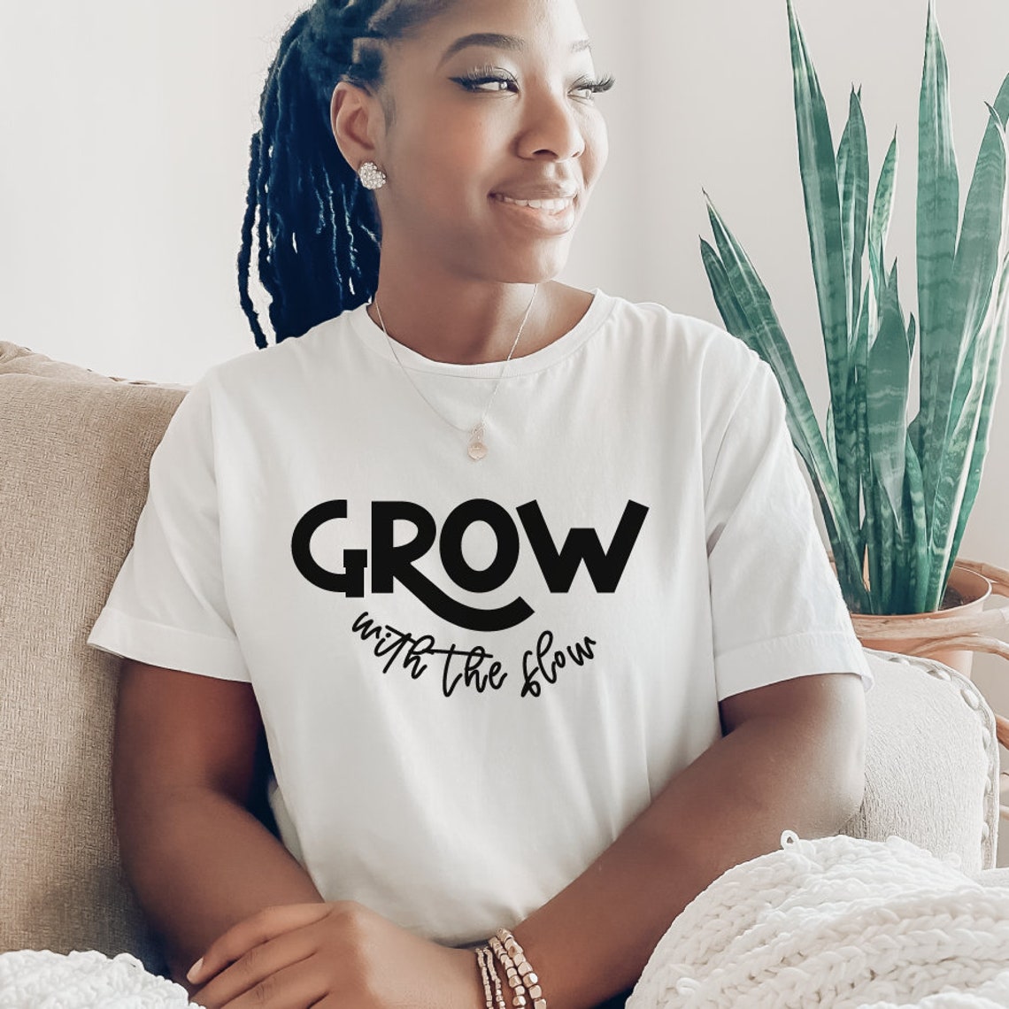 Grow With the Flow Svg Keep Growing Svg Believe in Your | Etsy Canada