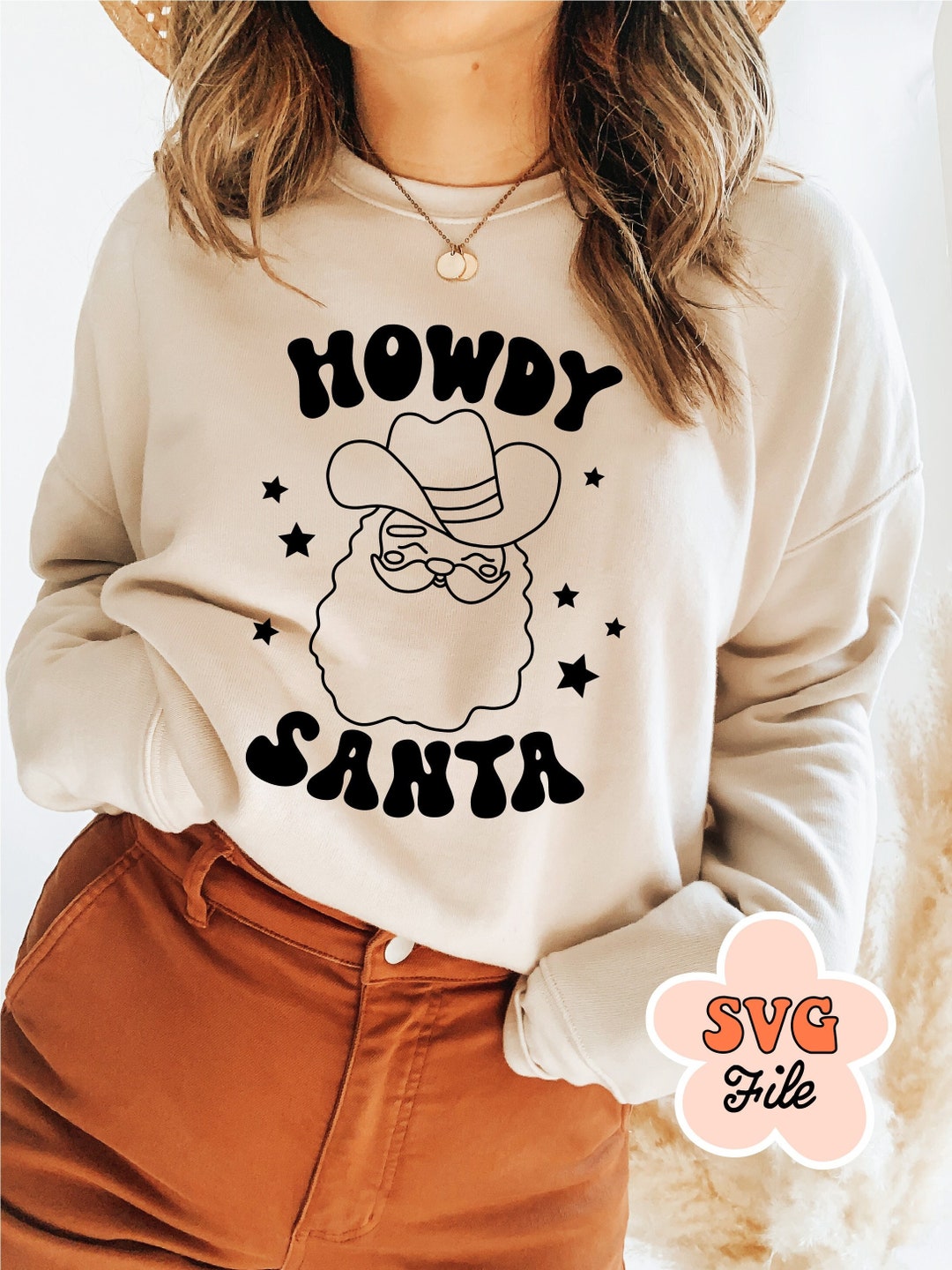 Howdy Santa Svg, Cowboy Christmas Svg, Southern Svg, Christmas Cookie ...