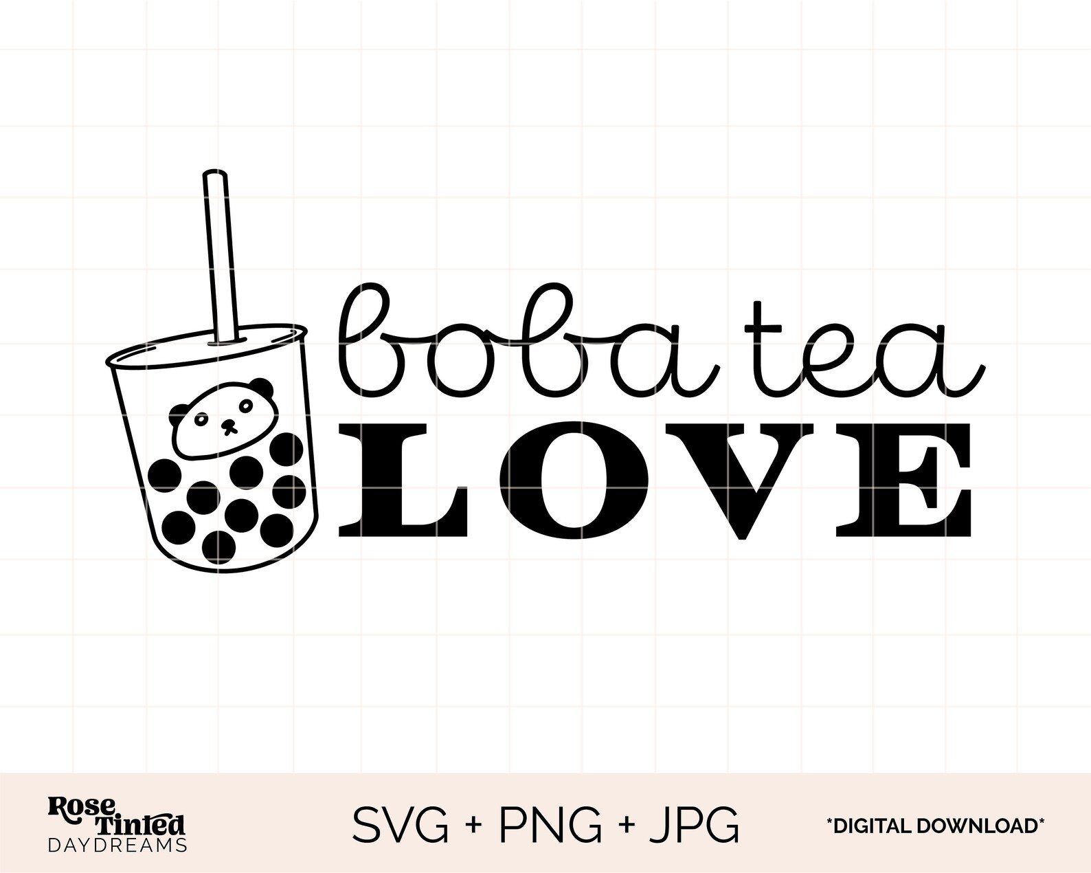 Bubble Tea Svg Boba Tea Svg Boba Milk Tea Svg Boba Tea Etsy