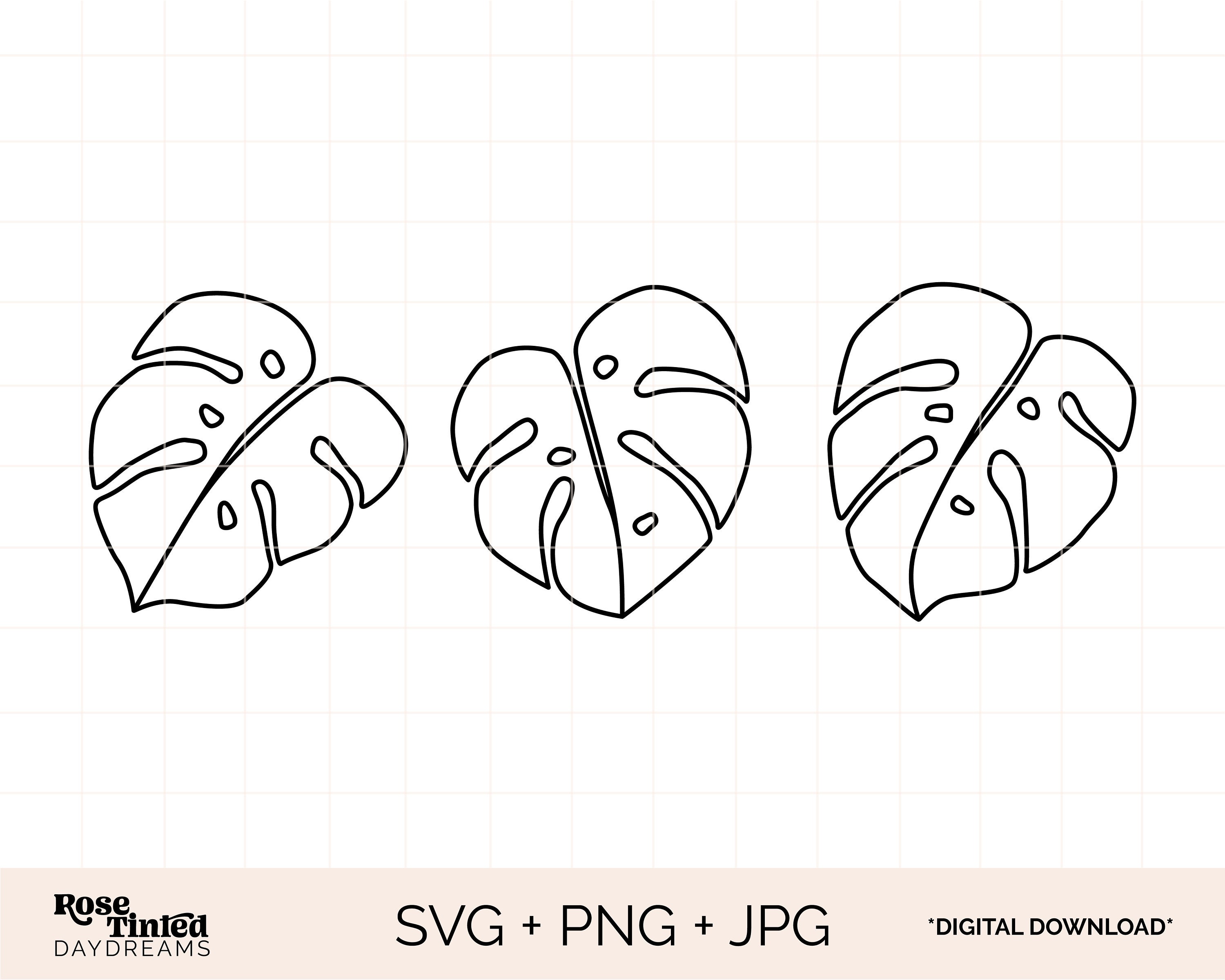 Monstera SVG Monstera Leaves SVG Monstera Deliciosa SVG - Etsy