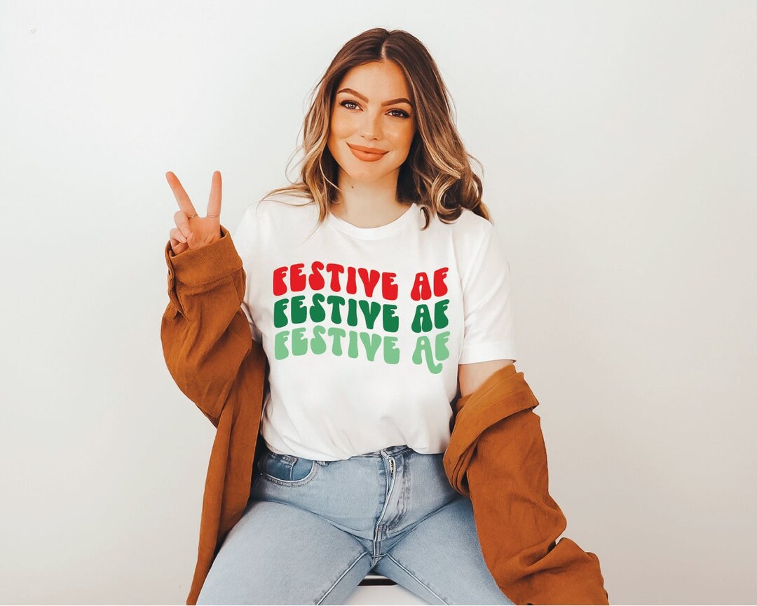 Festive AF Svg Merry Christmas Svg Christmas Sweater Svg - Etsy
