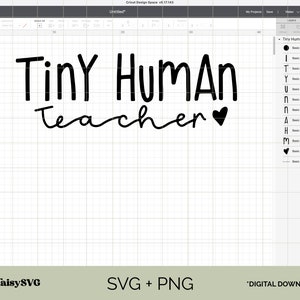 Tiny Human Teacher SVG Teacher Gift SVG Teacher and Student SVG Work of ...