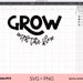 Grow With the Flow Svg, Keep Growing Svg, Believe in Your Journey Svg ...